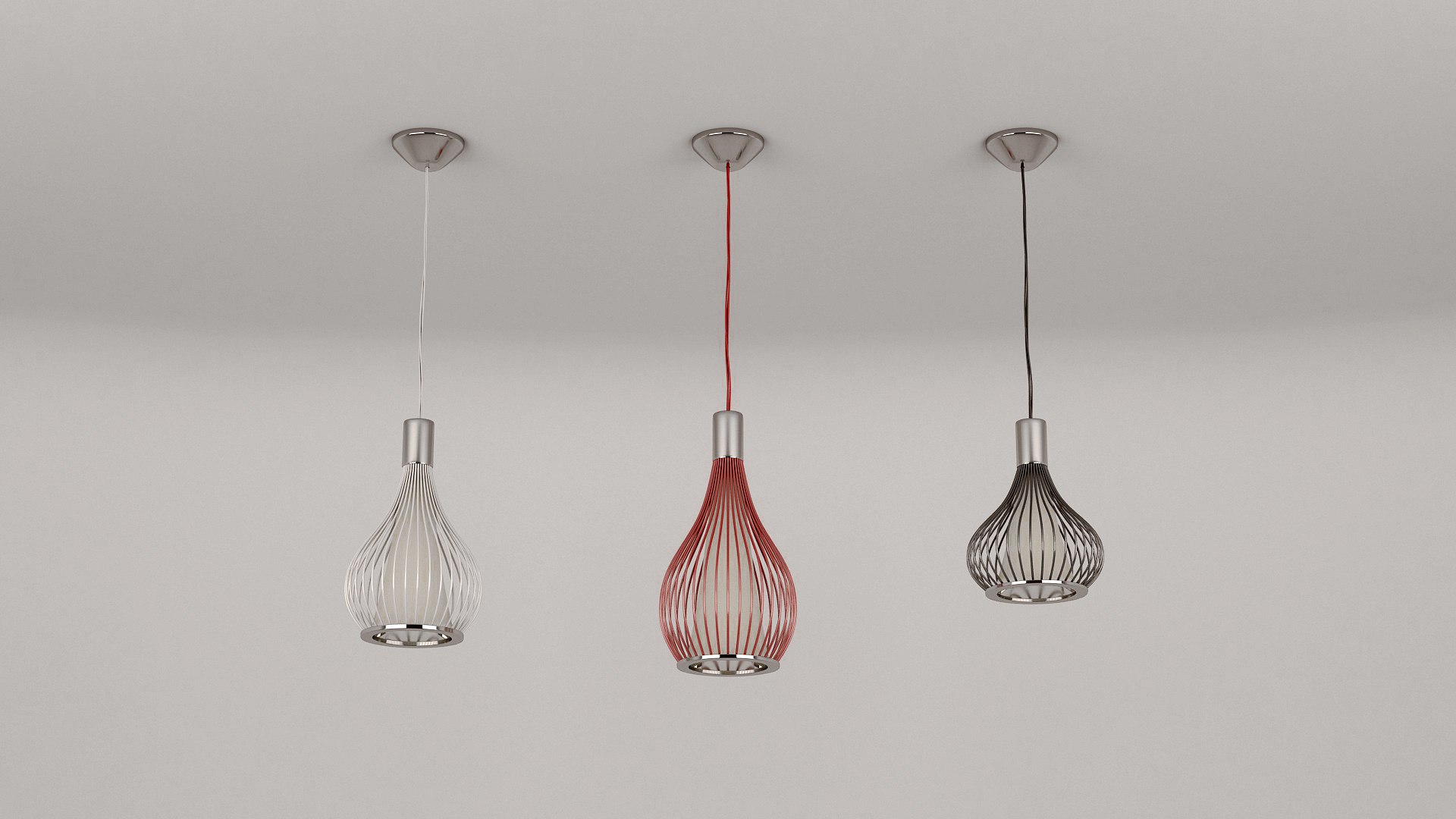 3d Model Cage Pendant Lighting