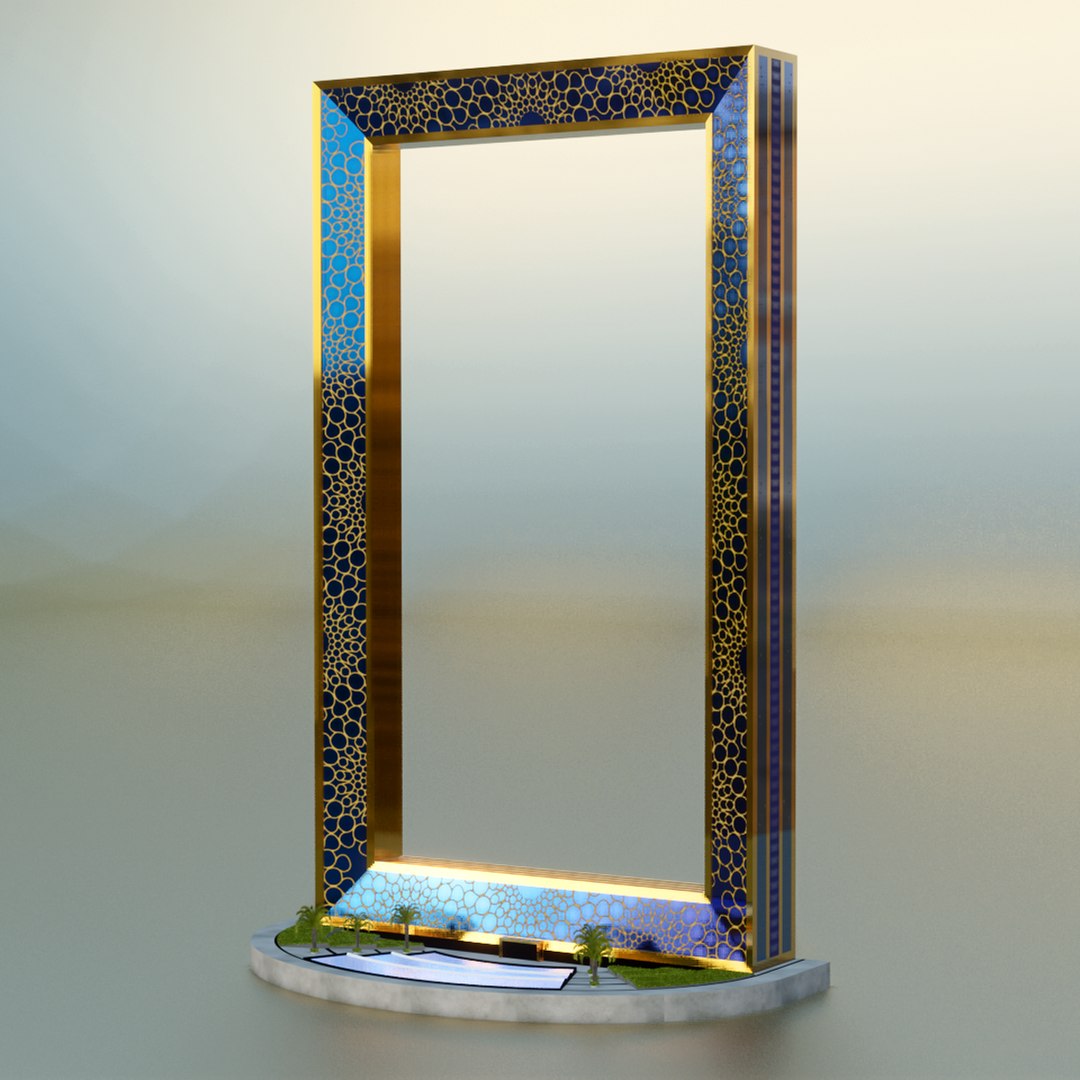 3D Dubai Frame - United Arab Emirates - Exterior 3d Model Low-poly 3D ...