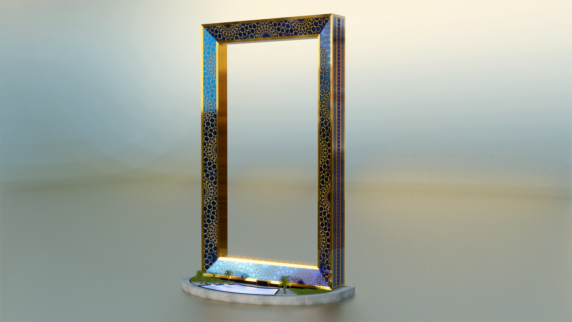 3D Dubai Frame - United Arab Emirates - Exterior 3d Model Low-poly 3D Model - TurboSquid 2226467