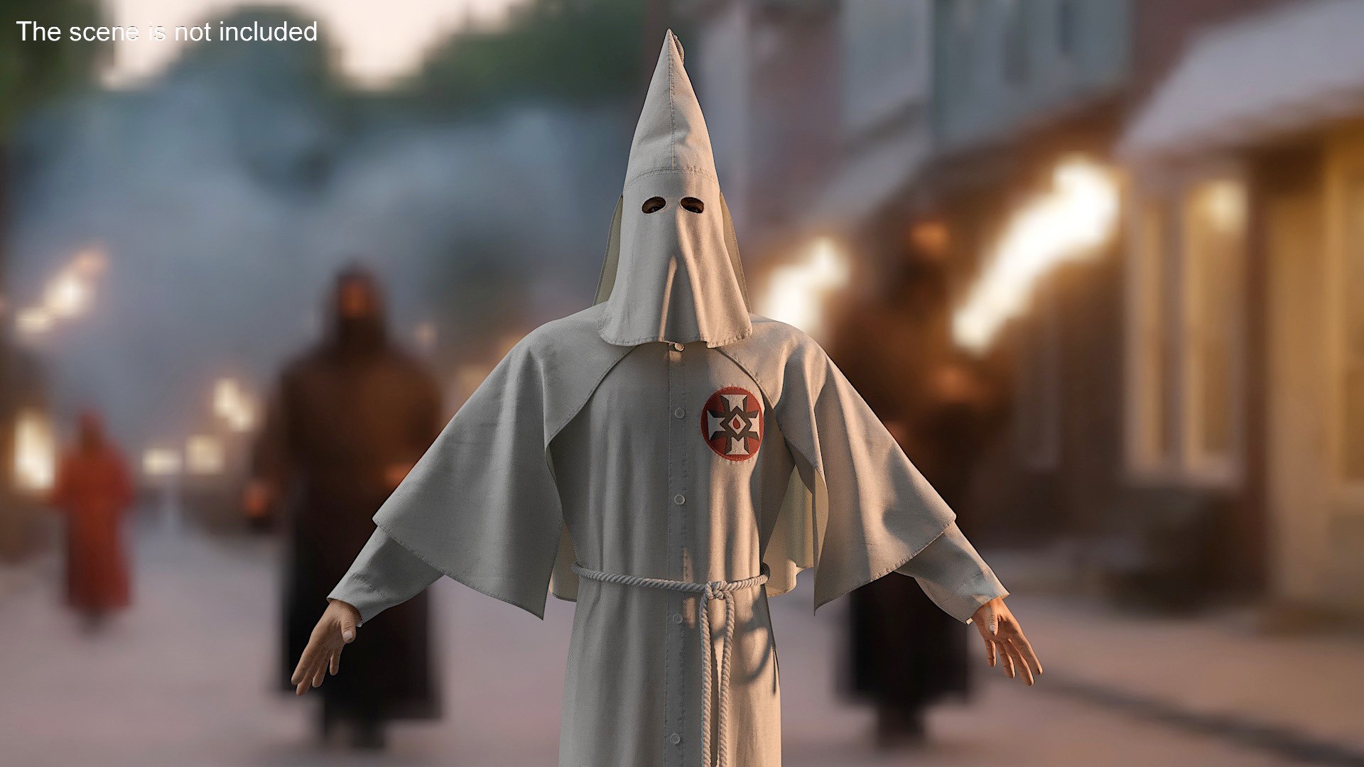 Character Ku Klux Klan In White Robe And Mask 3D - TurboSquid 2347178