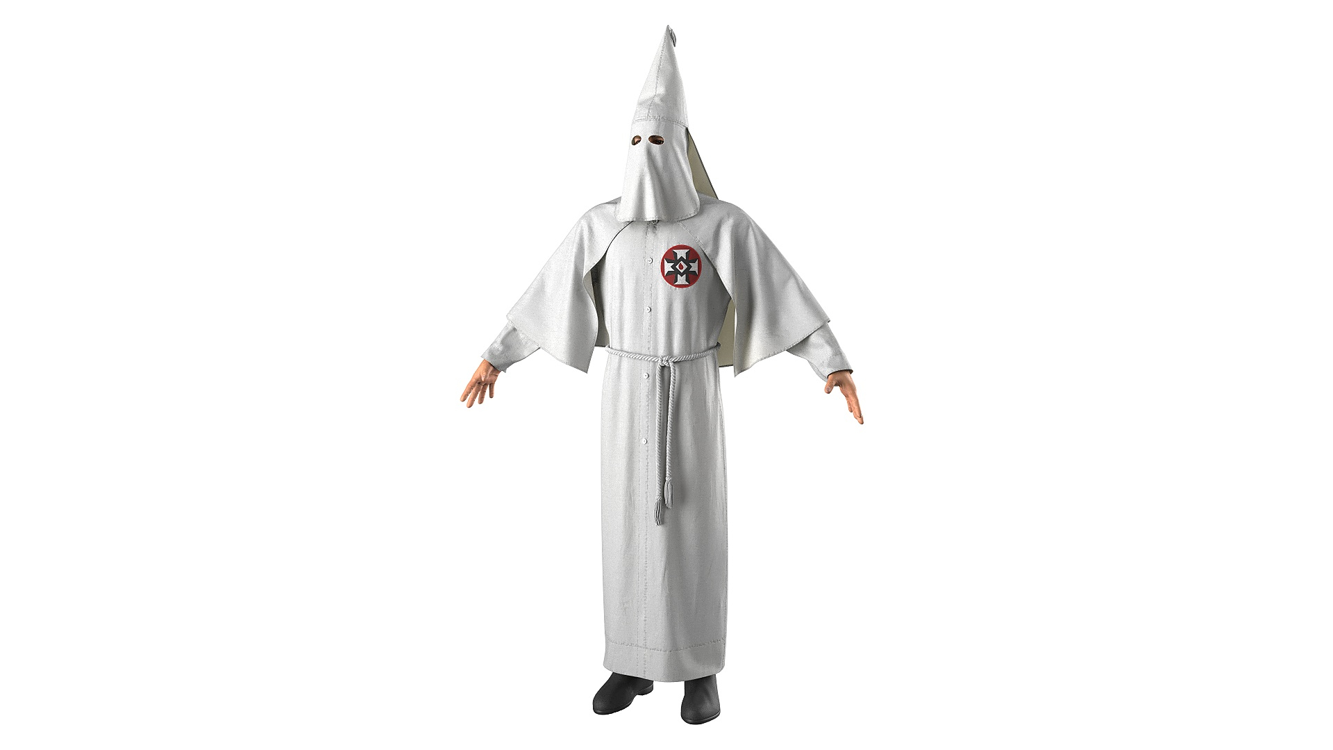 Character Ku Klux Klan In White Robe And Mask 3D - TurboSquid 2347178