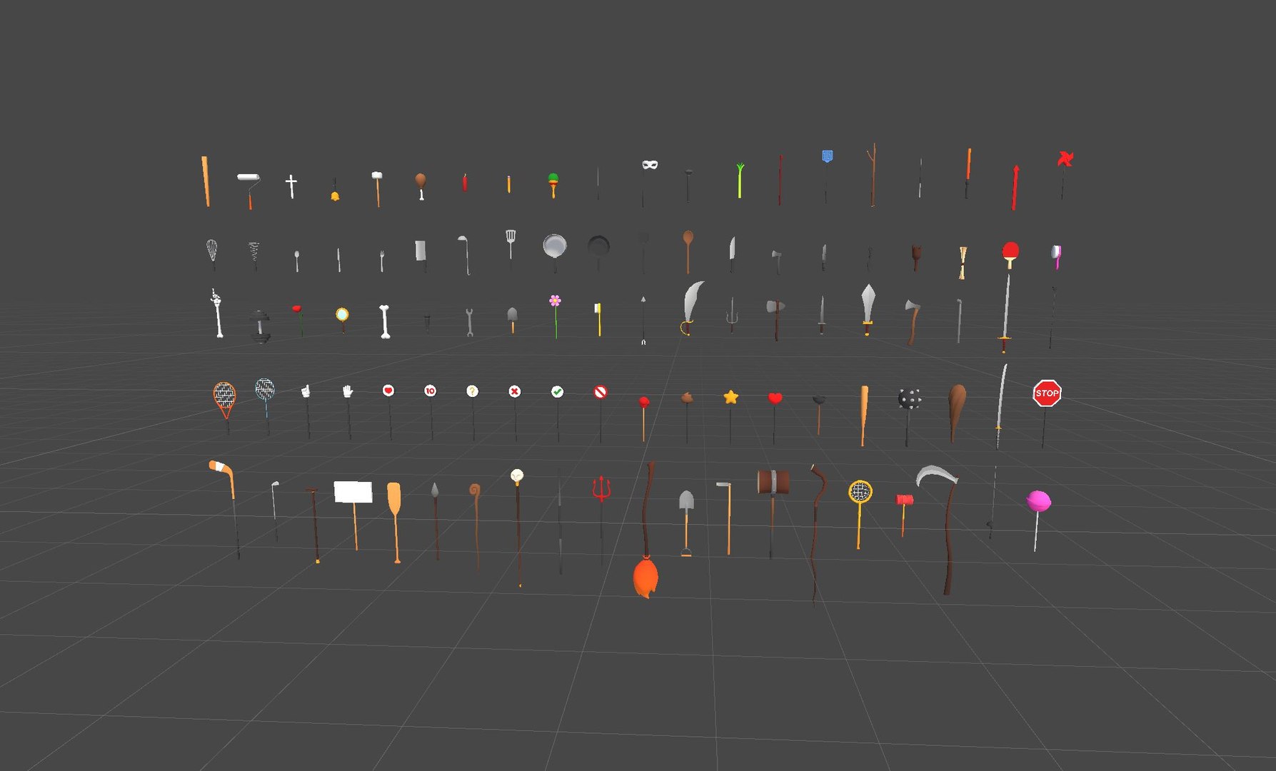 Pack009 Melee Weapons And Tools Pack 1 3D - TurboSquid 2087316