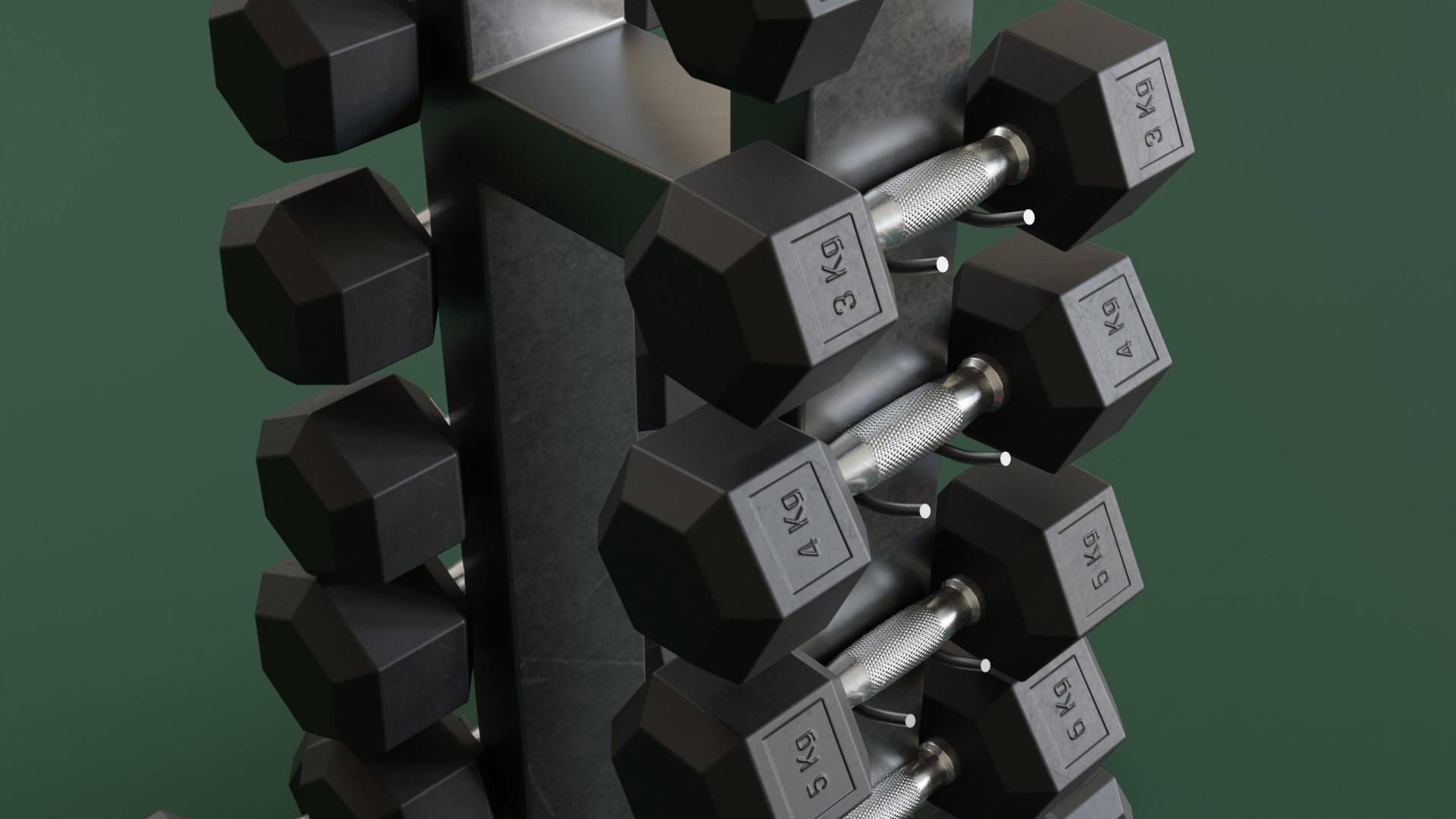 Dumbells Kits And Racks 3D Model - TurboSquid 1955713