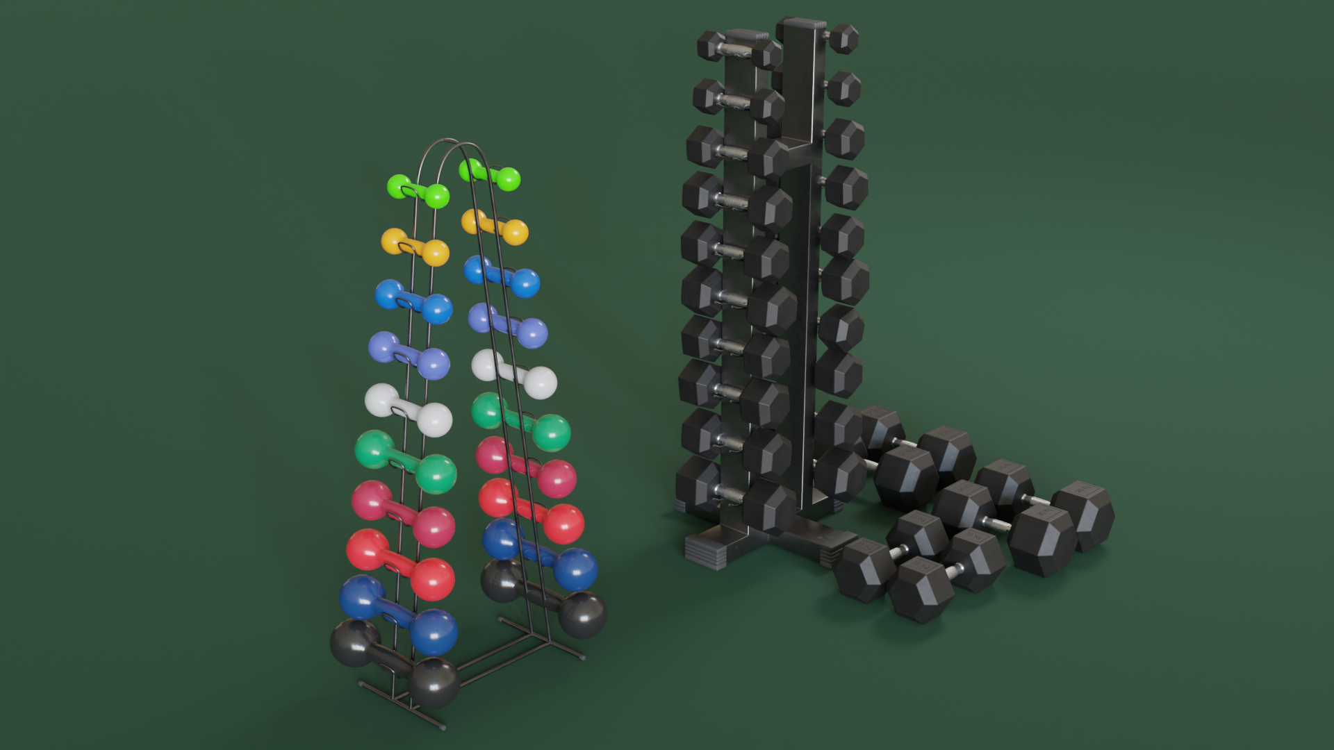 Dumbells Kits And Racks 3D Model - TurboSquid 1955713