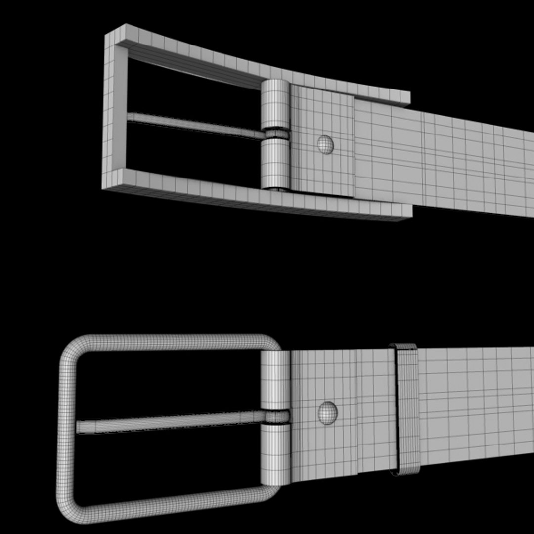 3d model of leather belts