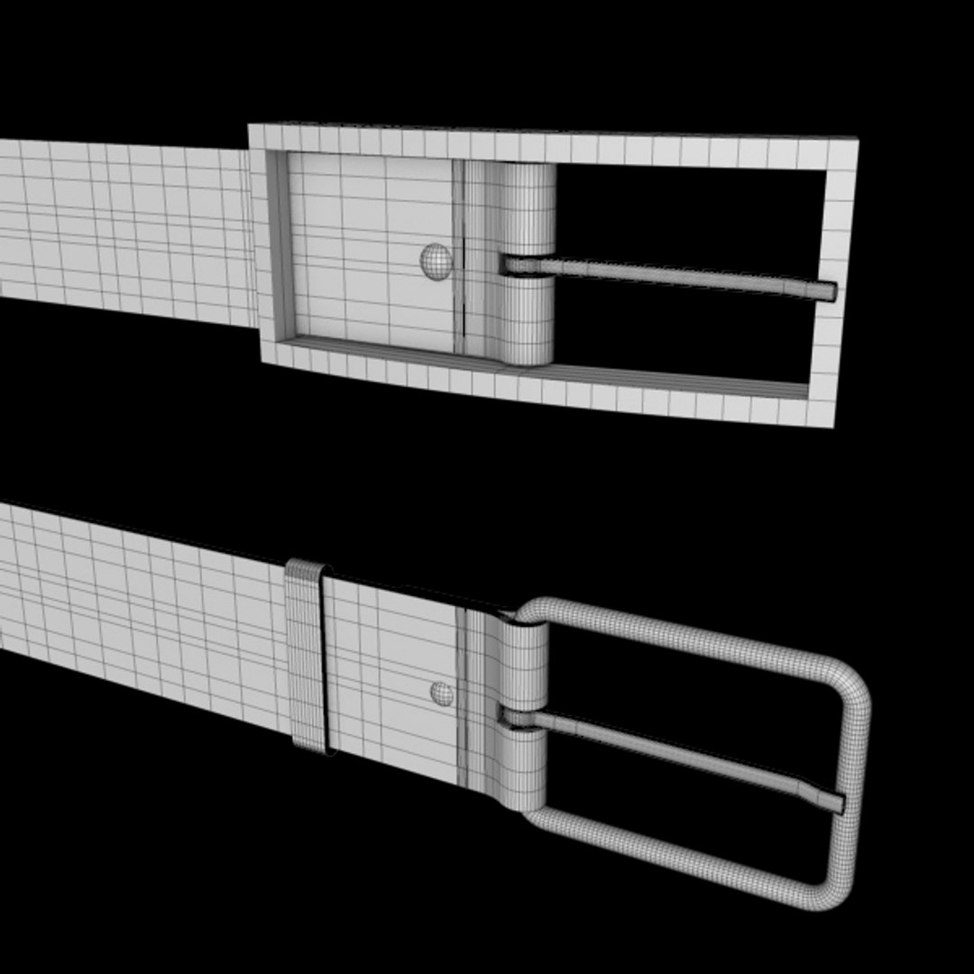3d model of leather belts