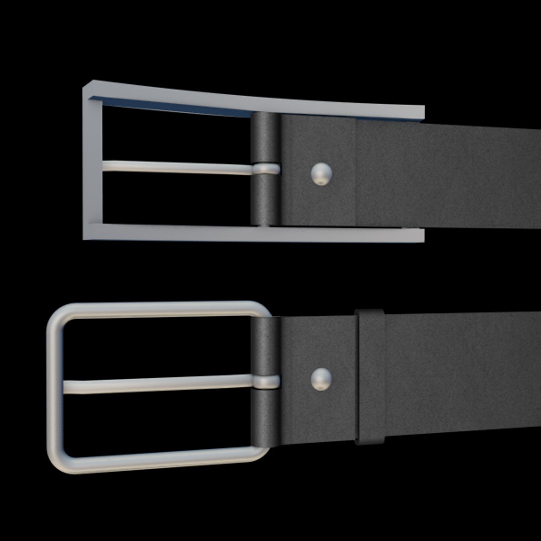 3d model of leather belts