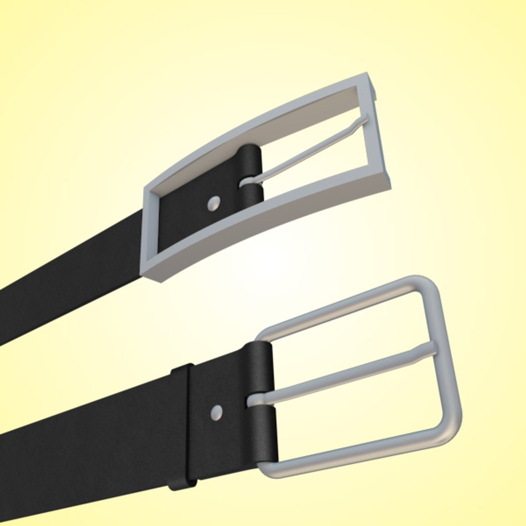 3d model of leather belts