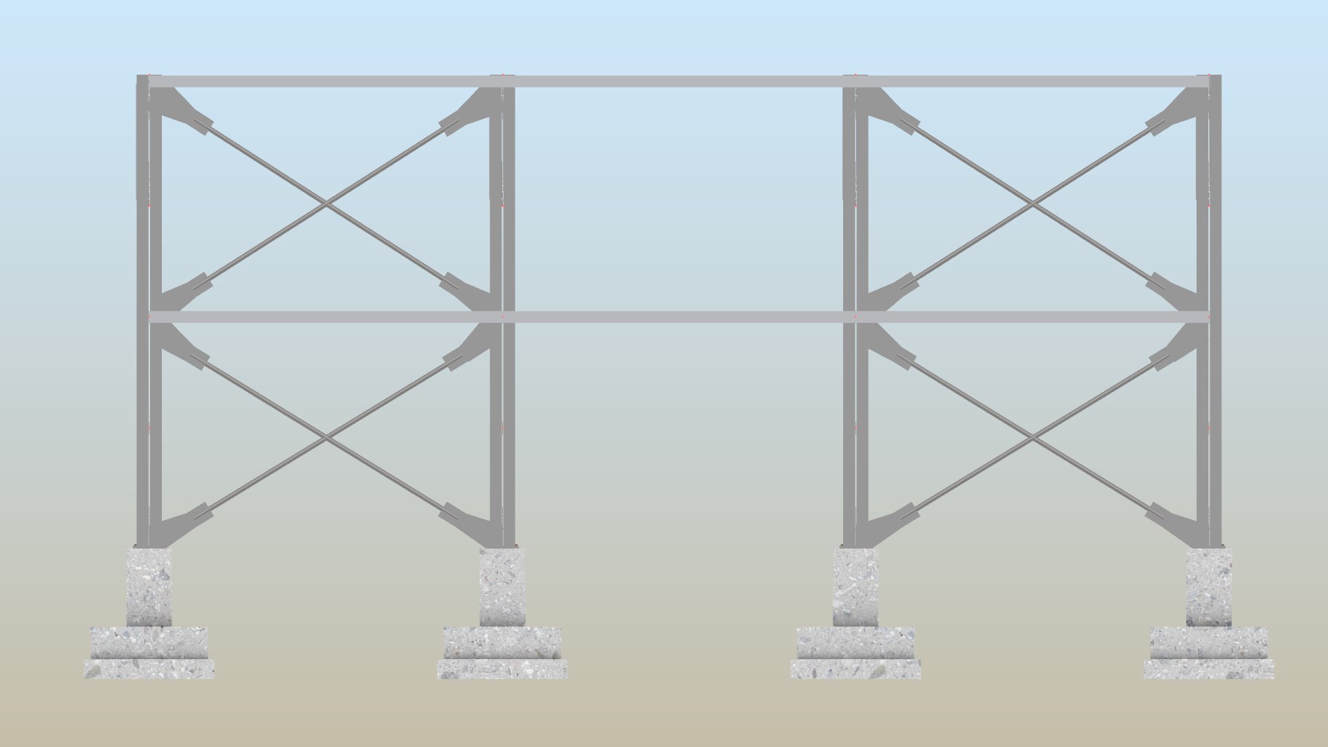Steel truss structure 3D - TurboSquid 2048715
