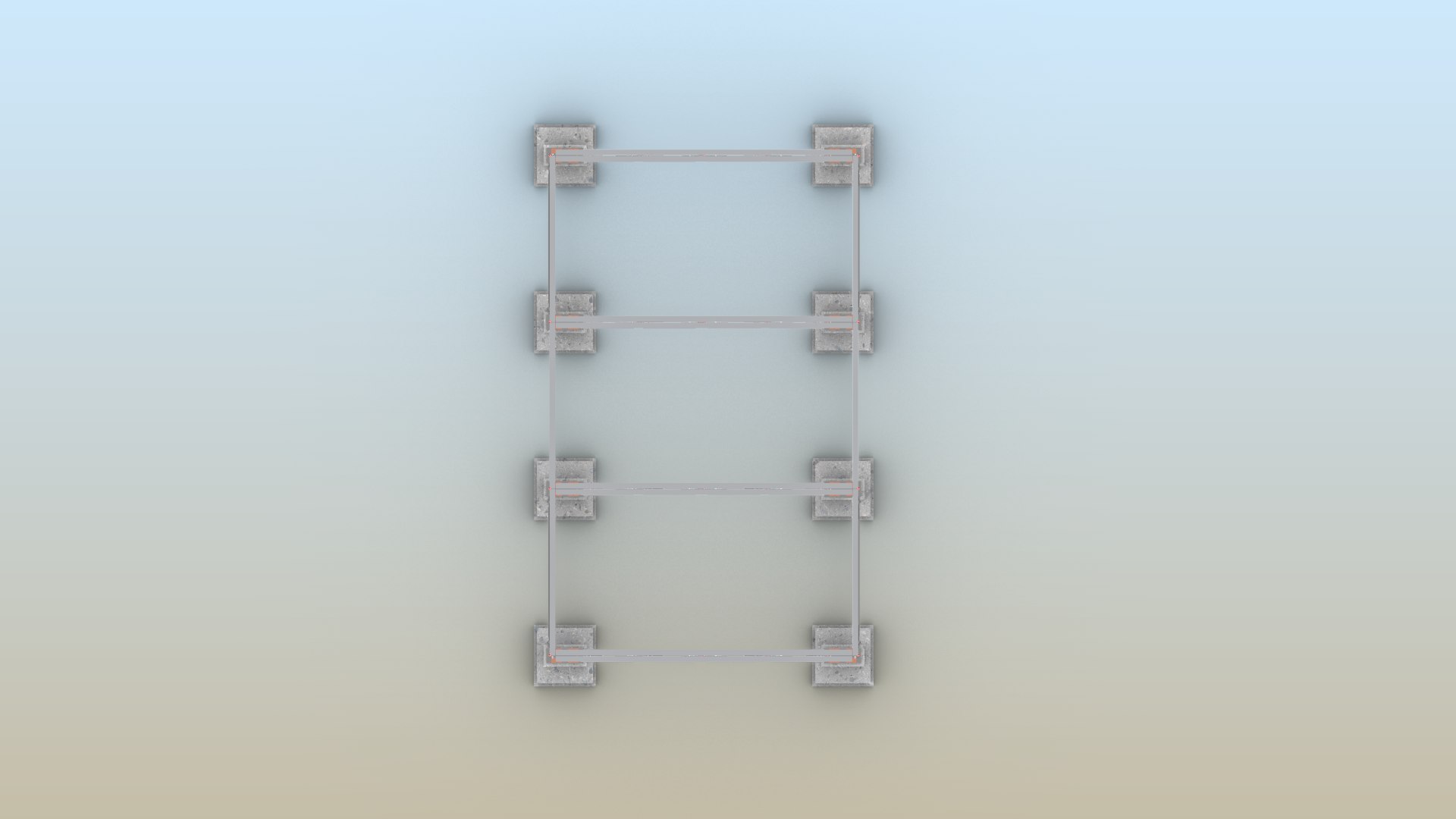 Steel truss structure 3D - TurboSquid 2048715