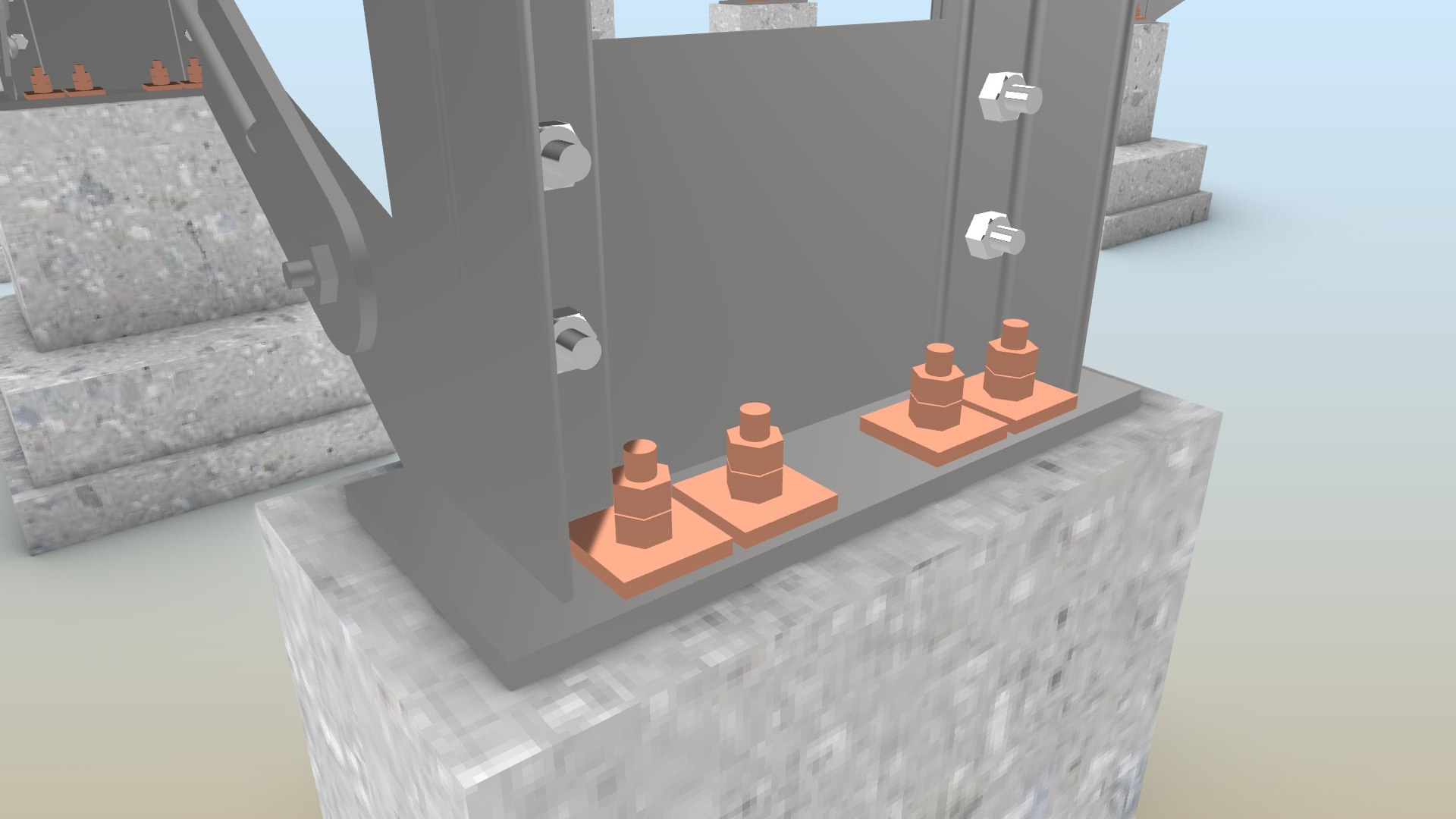 Steel truss structure 3D - TurboSquid 2048715