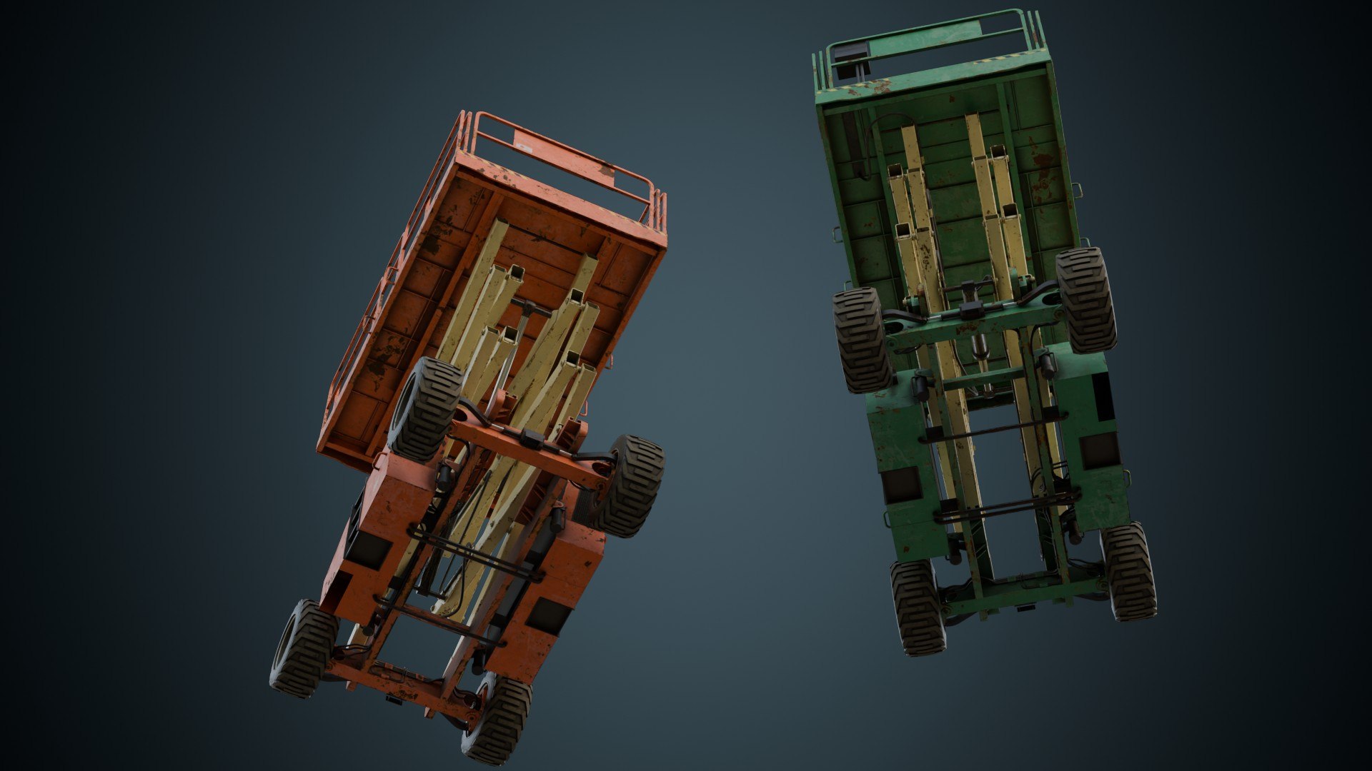 Scissor Lift 2B Model - TurboSquid 2235816