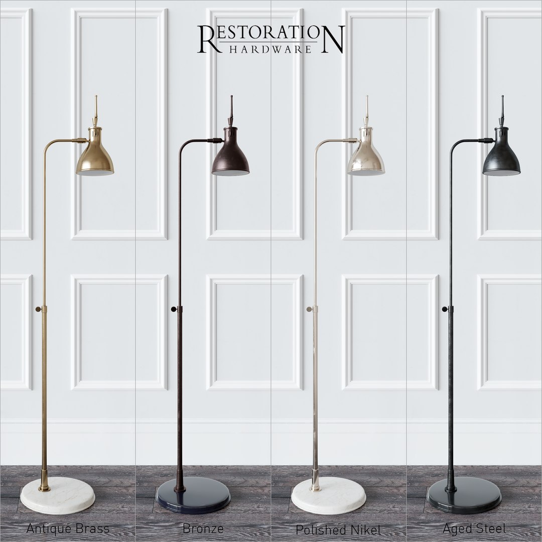 Floor Lamp Restoration Hardware 3d Model