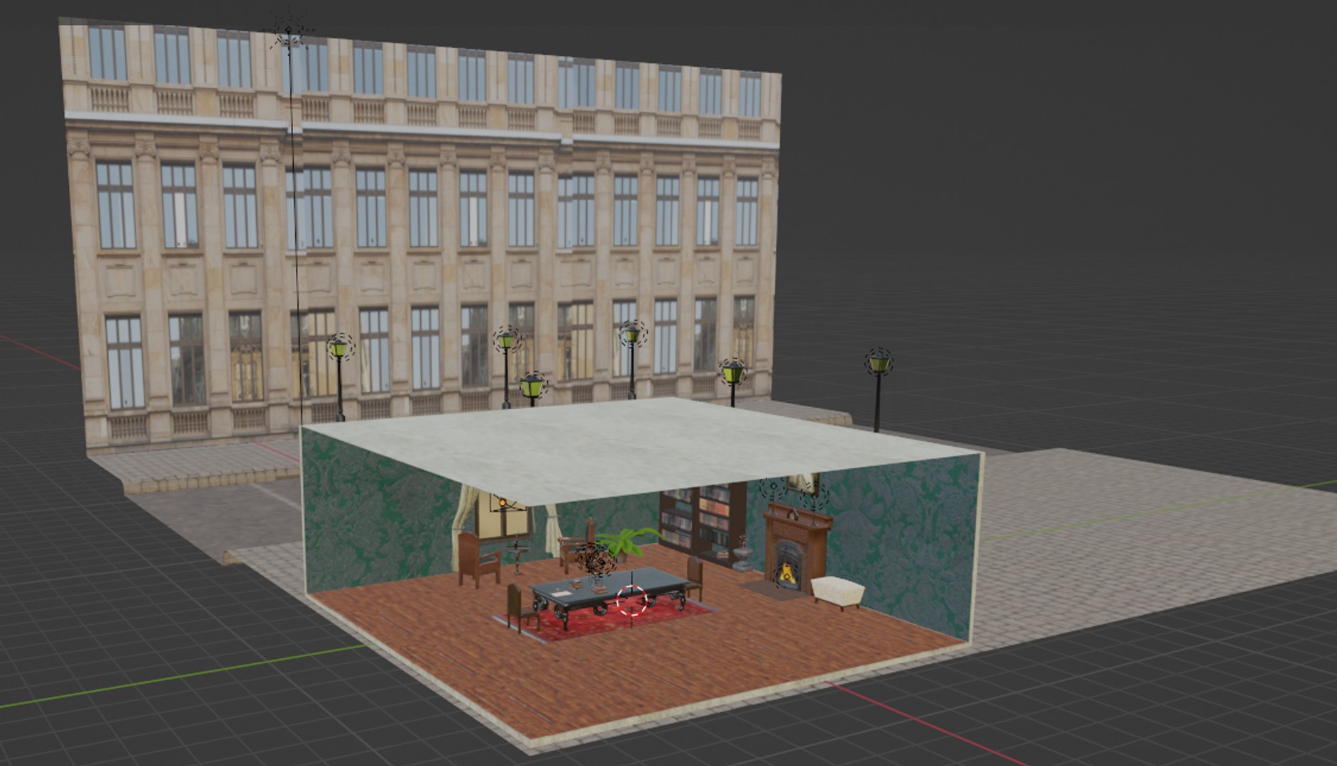 3D Model Old Style Room With Whole Furnitures - TurboSquid 2056106