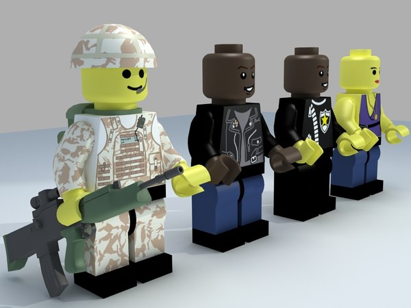outfits lego man 3d model