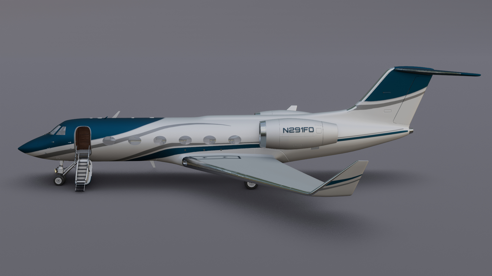 Gulfstream IV Private Jet 3D Model - TurboSquid 2189800