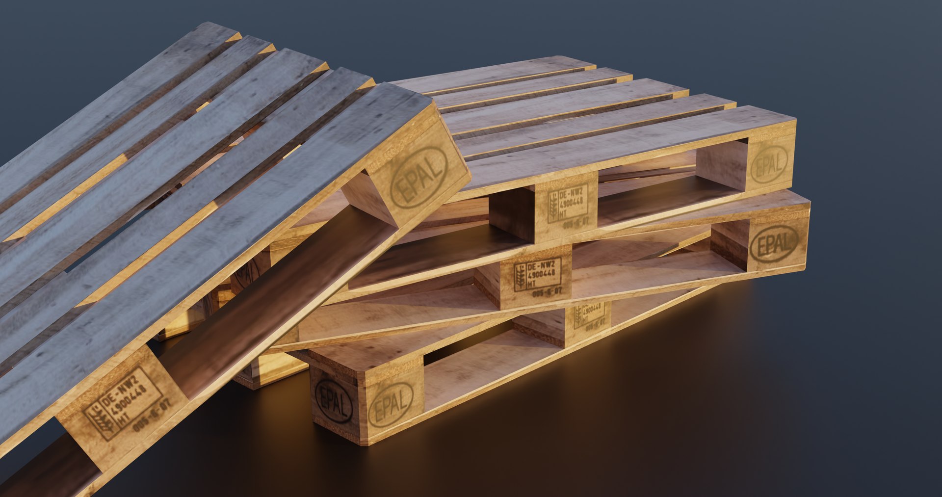 modelo 3d Realistic European Pallets in 3D Unveiling the Essence of ...