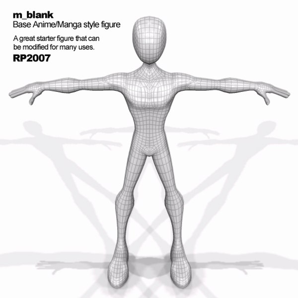 figure base manga 3d model