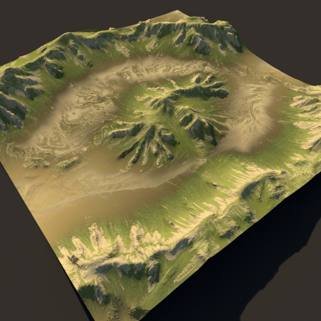 3d Model Mountain Maps Terrain
