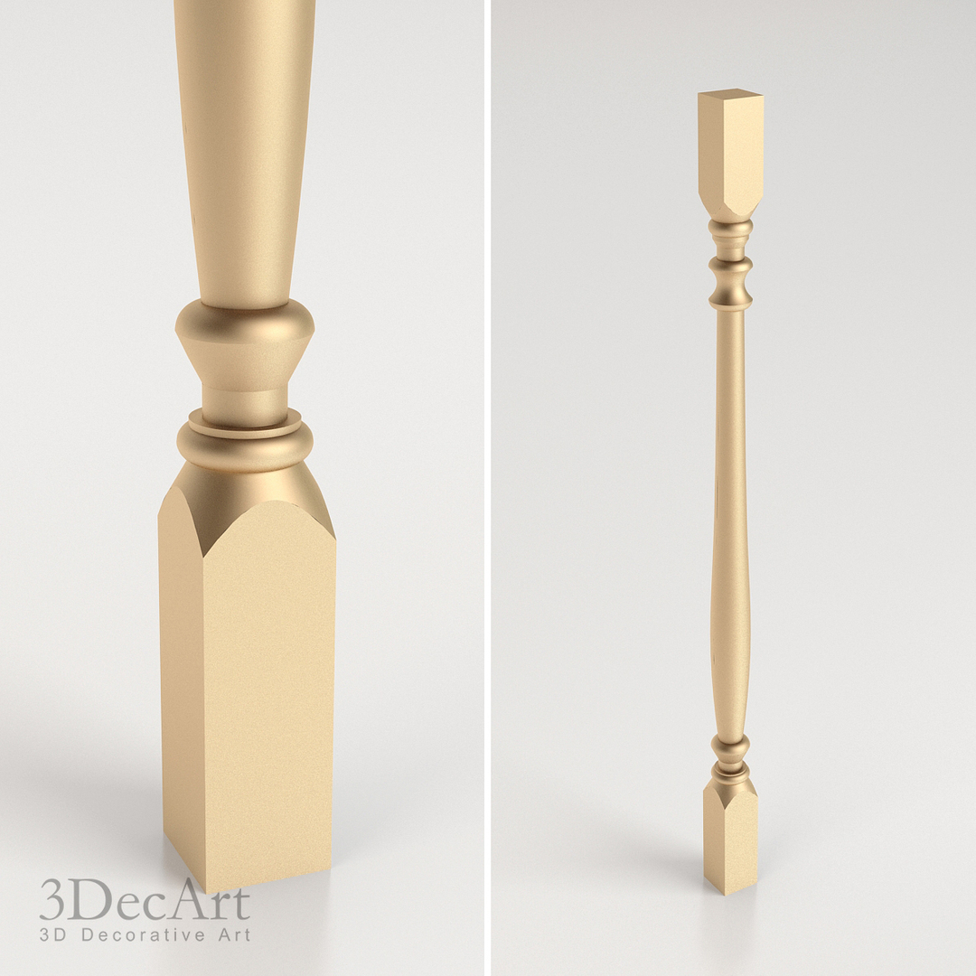 free balusters stairs stl 3d model