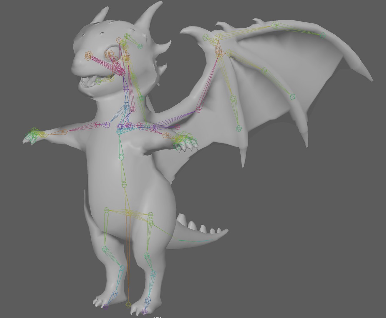 3D Model Cute Cartoon Dragon - TurboSquid 2084416