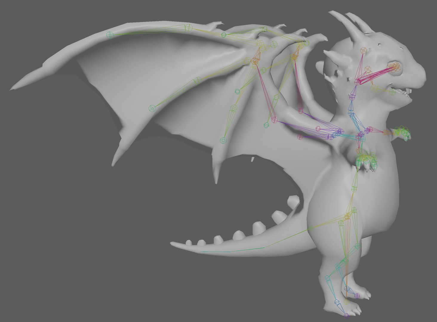 3D Model Cute Cartoon Dragon - TurboSquid 2084416