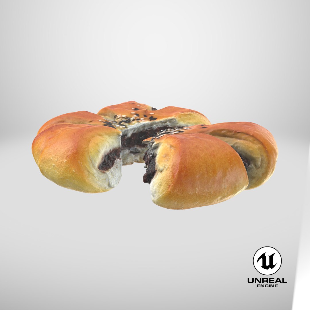 3D Red Bean Buns - TurboSquid 2157151
