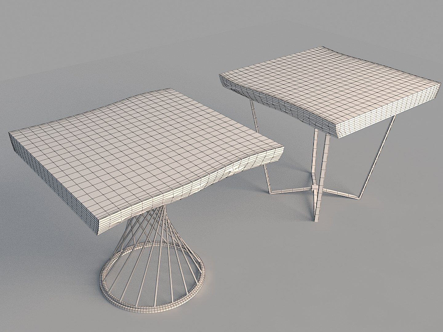 Wood Log Table 3d Model