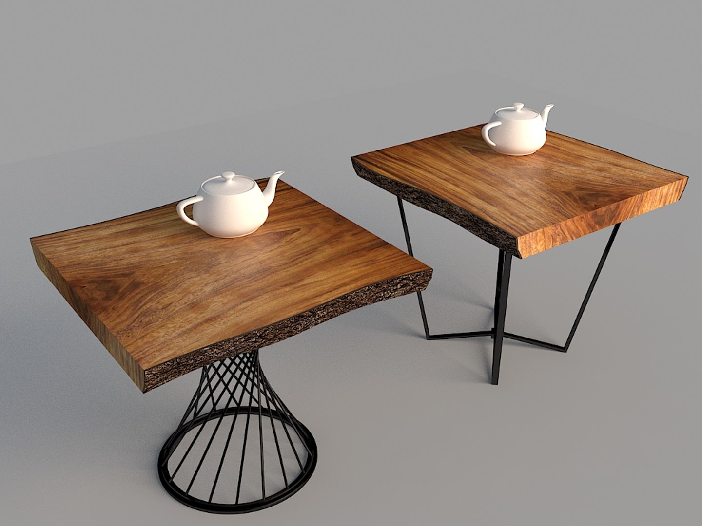 Wood Log Table 3d Model