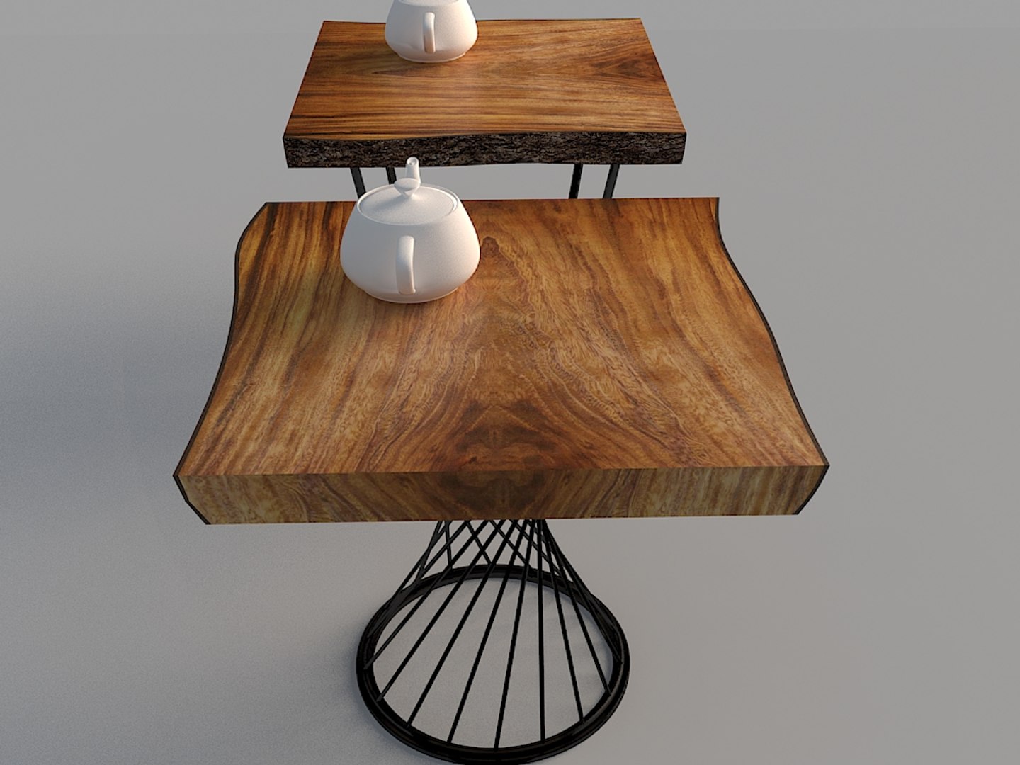 Wood Log Table 3d Model