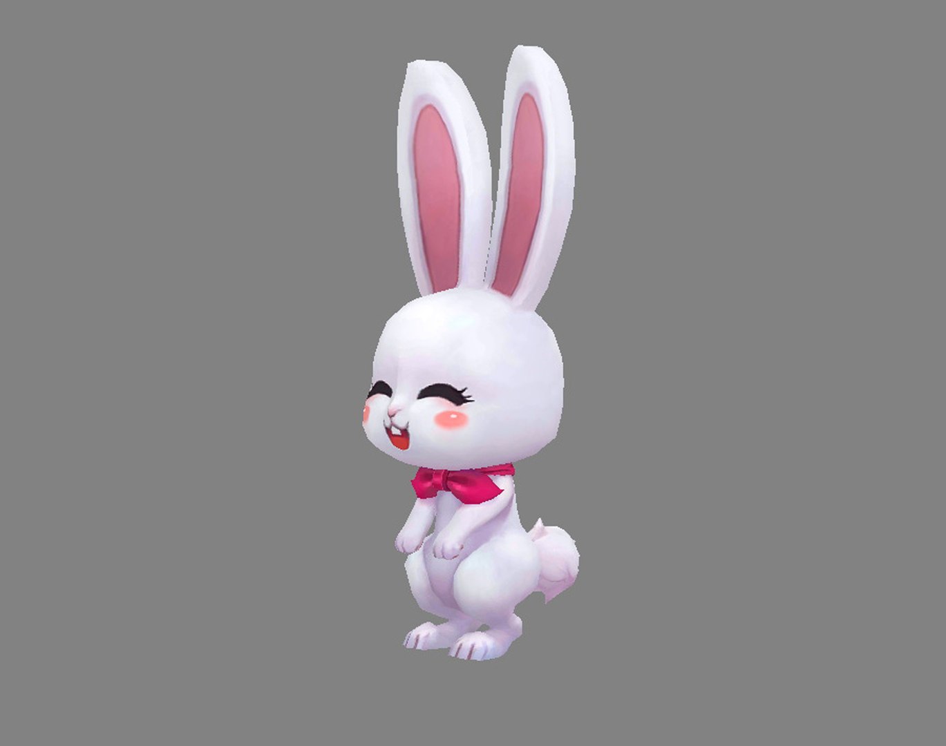Cartoon little white rabbit 3D - TurboSquid 1732749