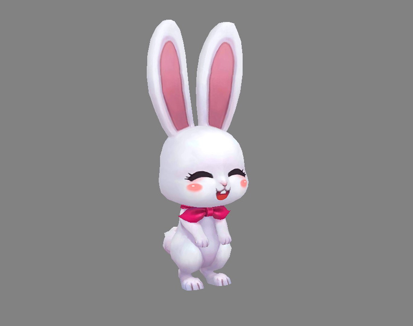 Cartoon little white rabbit 3D - TurboSquid 1732749