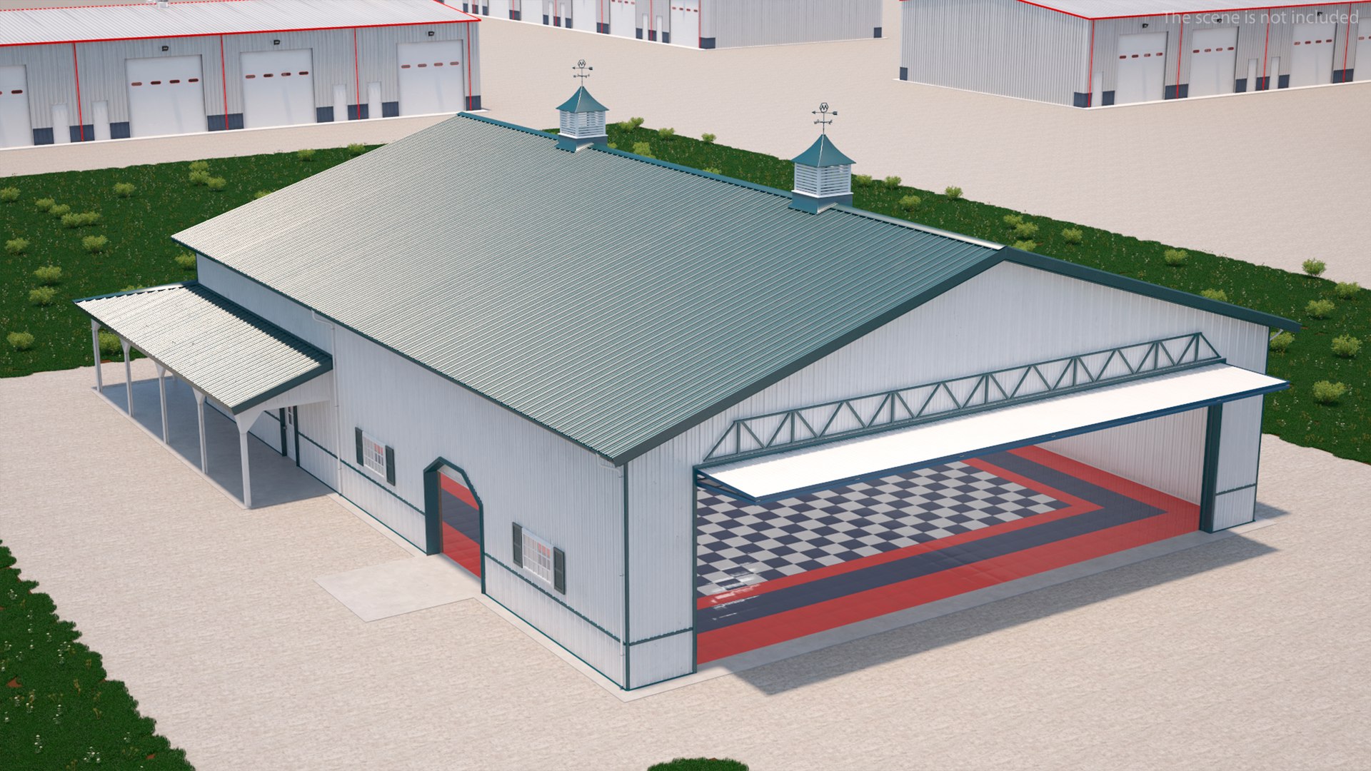 3D Aircraft Storage Hangar Rigged For Maya Model - TurboSquid 2300638