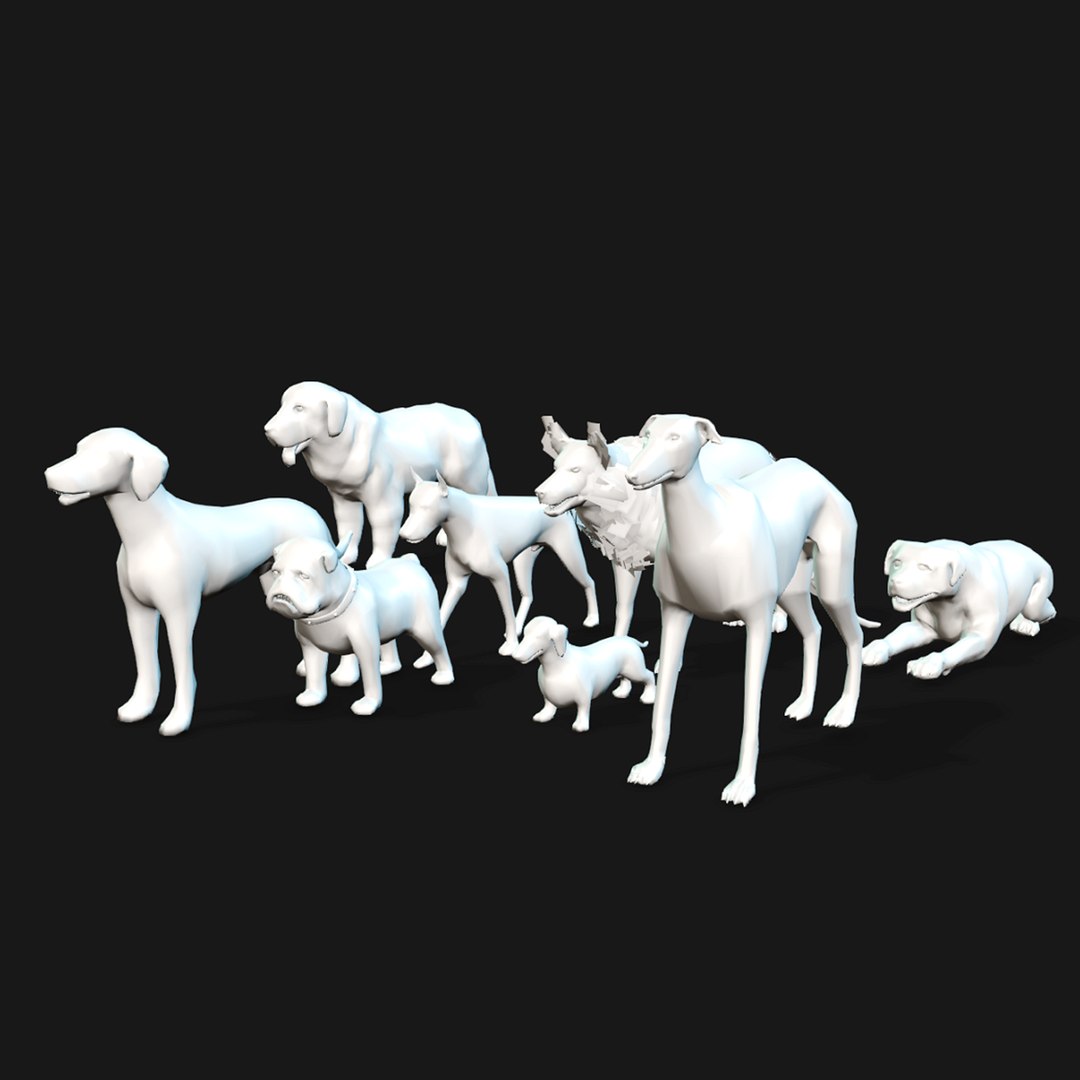 DOG MEGA PACK model - TurboSquid 2080249
