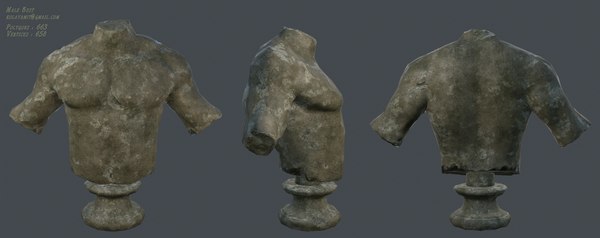 ready male bust obj