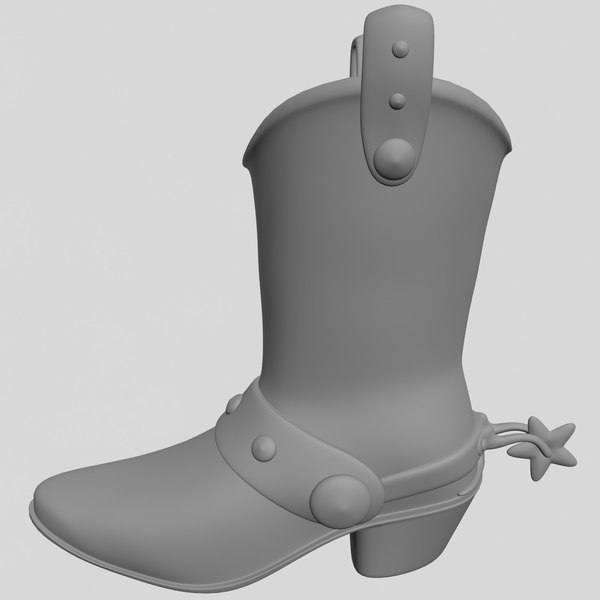 cowboy boot 3d max