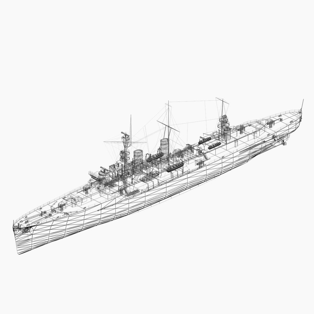 Light Cruiser Emden Ww2 German 3d Max