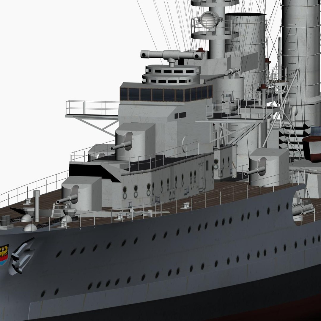 Light Cruiser Emden Ww2 German 3d Max