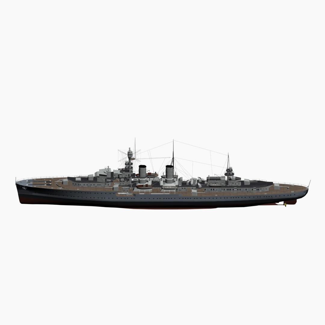 Light Cruiser Emden Ww2 German 3d Max