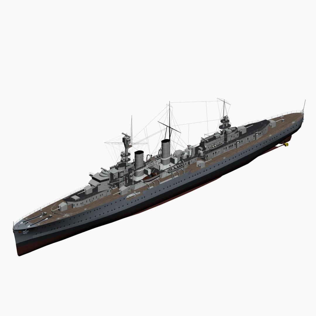 Light Cruiser Emden Ww2 German 3d Max