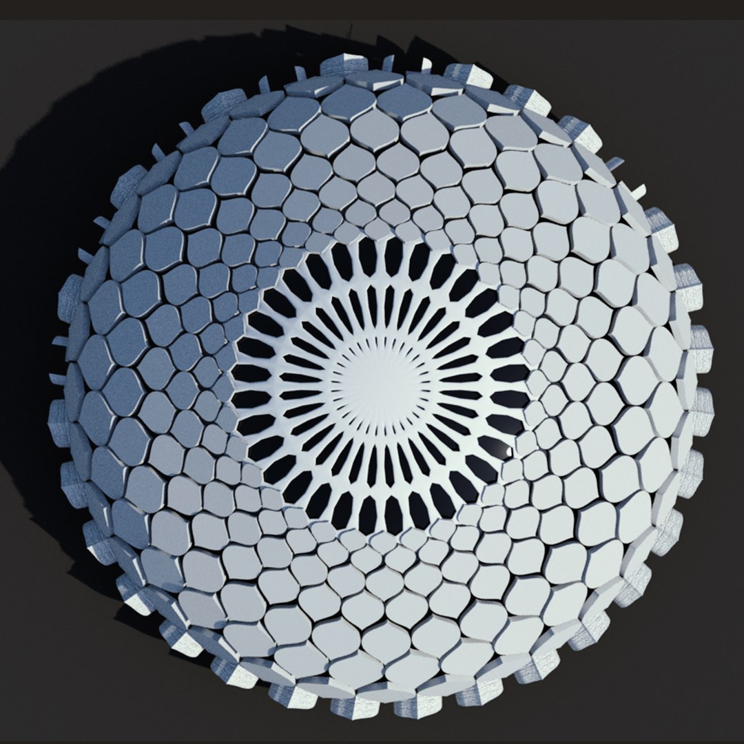 3D Model A Beutiful Dome Beyond The Airport Exterior Scence And Dome ...