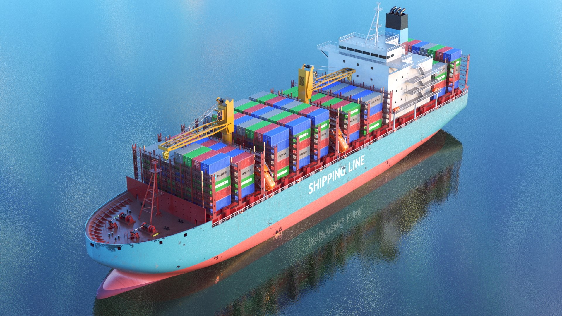 3D Detailed Container Ship Bulk Carrier - TurboSquid 2230697