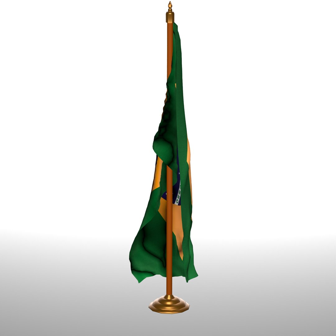 3D Brasil Table Flag T - TurboSquid 2281459