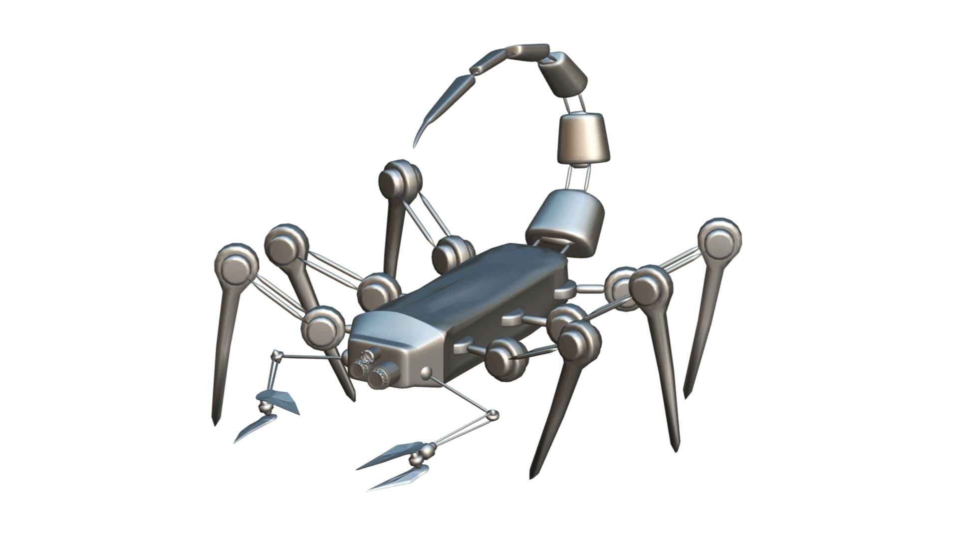 Free 3D Robotic Scorpion - Mechanical Low Poly - Stylized Camera Robot ...