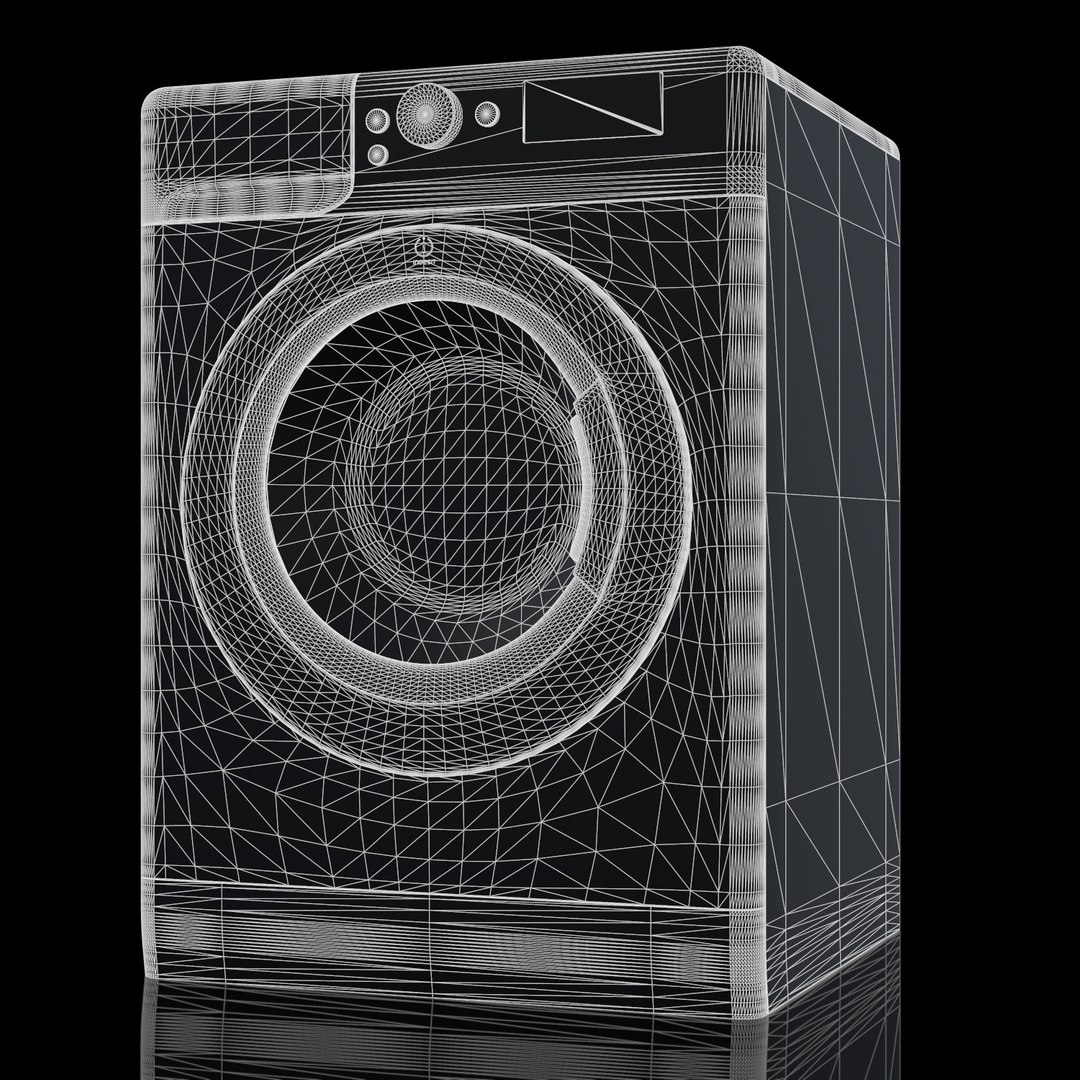 washingmachine indesit nws7105l 3d model