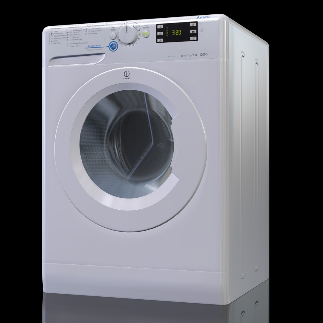 washingmachine indesit nws7105l 3d model