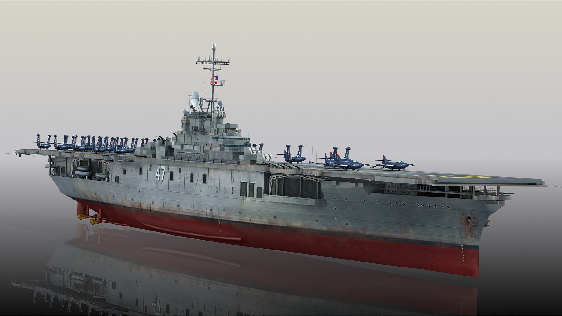 USS Philippine Sea CV-47 3D Model - TurboSquid 2075481