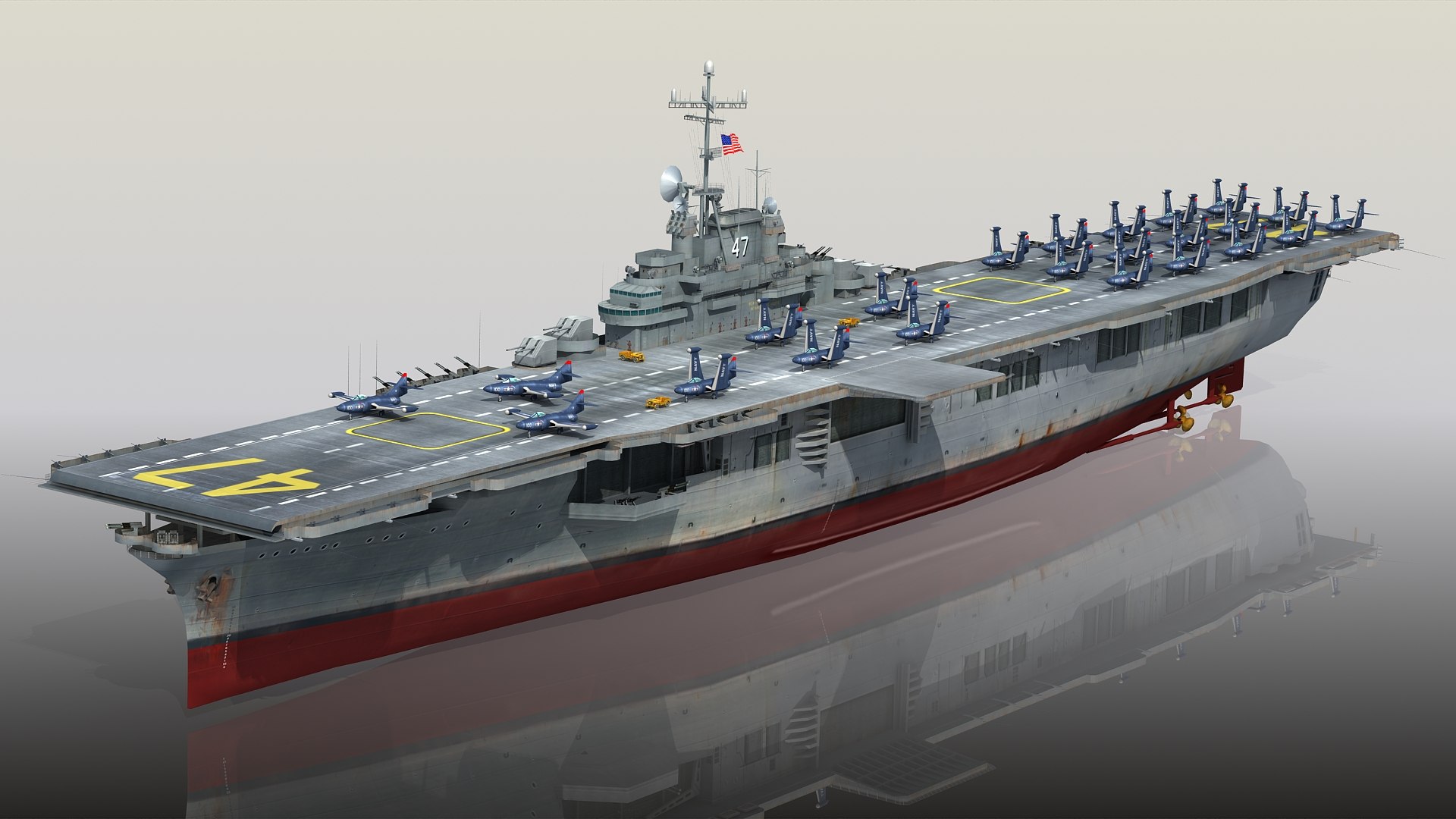 USS Philippine Sea CV-47 3D Model - TurboSquid 2075481