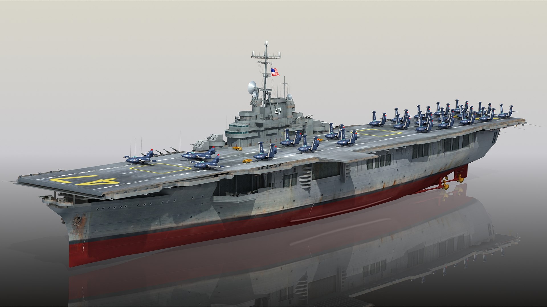 USS Philippine Sea CV-47 3D Model - TurboSquid 2075481