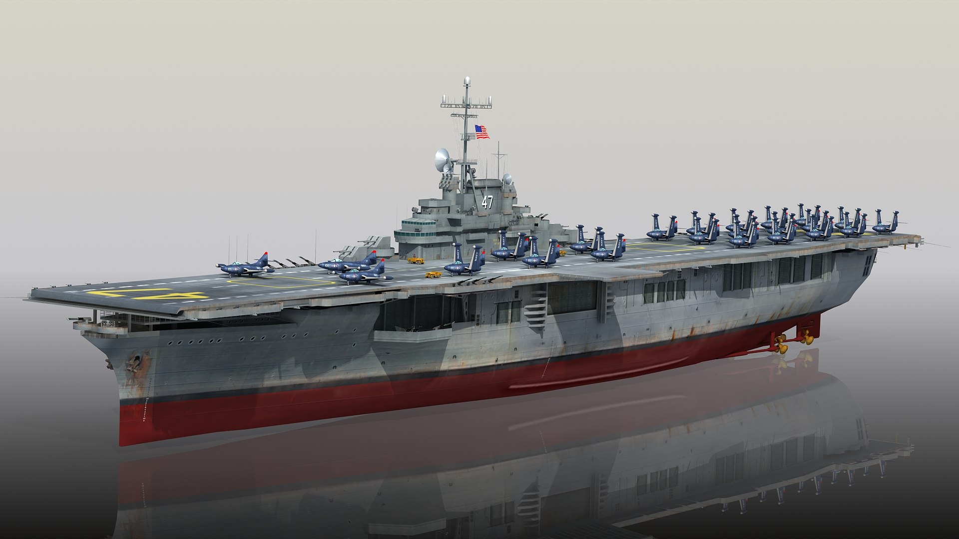 USS Philippine Sea CV-47 3D Model - TurboSquid 2075481